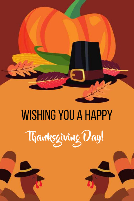 Plantilla de Happy Thanksgiving Day Poster Design | PosterMyWall