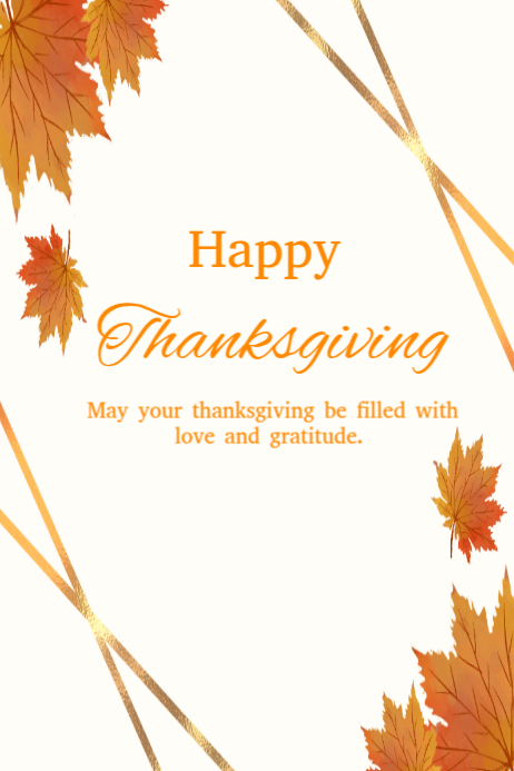 Happy Thanksgiving Day template 2025 | PosterMyWall