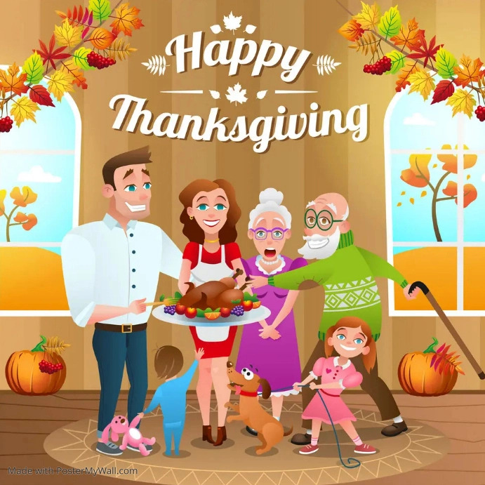 Happy Thanksgiving Day Template Design | PosterMyWall