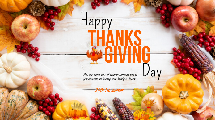 happy thanksgiving day twitter post (1) Template | PosterMyWall