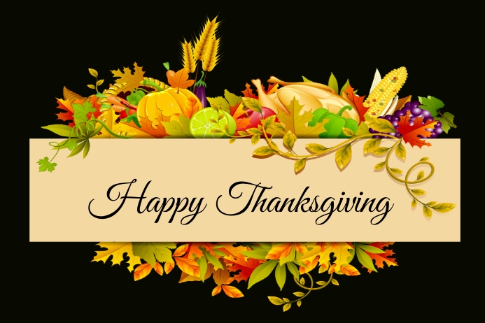 happy thanksgiving Template | PosterMyWall