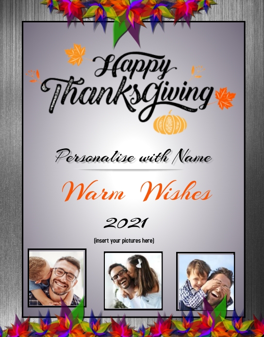 Happy Thanksgiving Template | PosterMyWall