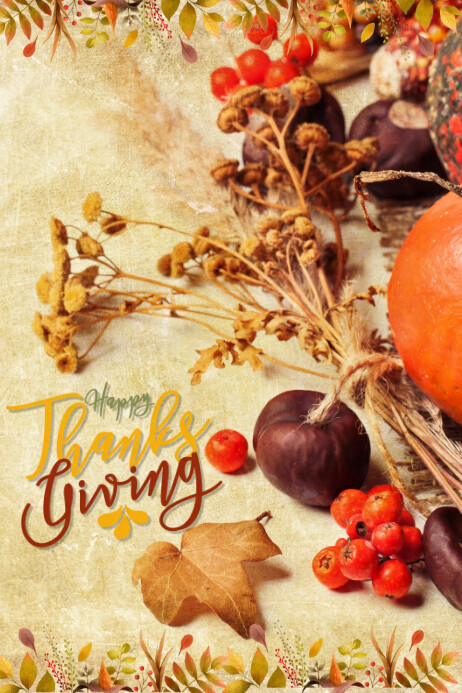 Happy Thanksgiving Template | PosterMyWall
