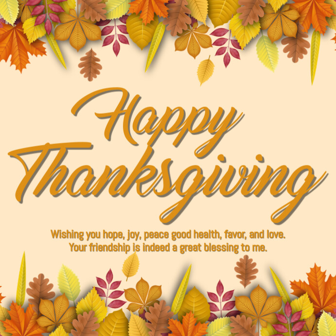 happy thanksgiving Template | PosterMyWall