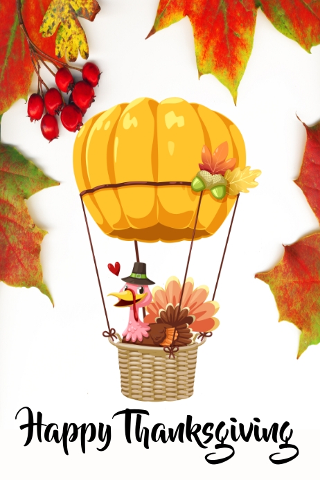 happy thanksgiving Template | PosterMyWall