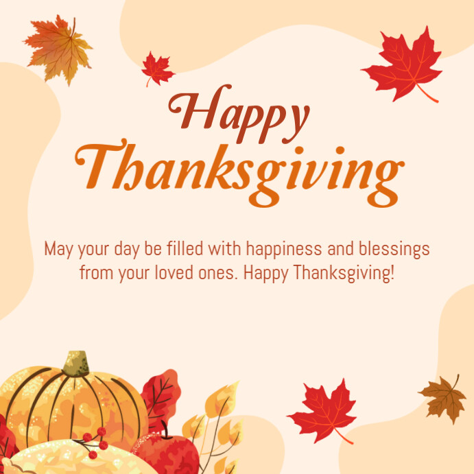 happy Thanksgiving Template | PosterMyWall