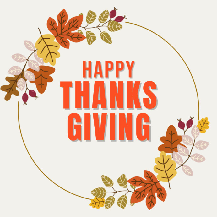 happy Thanksgiving Template | PosterMyWall