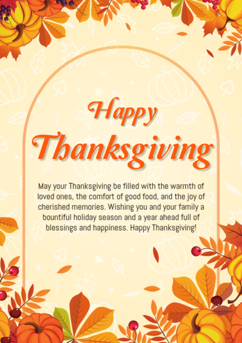 happy Thanksgiving Template | PosterMyWall