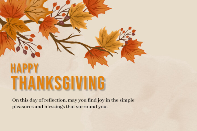 happy Thanksgiving Template | PosterMyWall