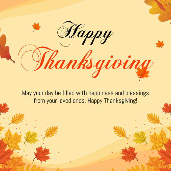 happy Thanksgiving Template | PosterMyWall