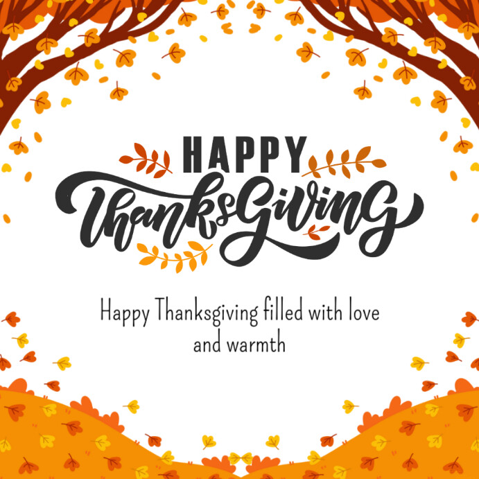 Happy Thanksgiving Template | PosterMyWall