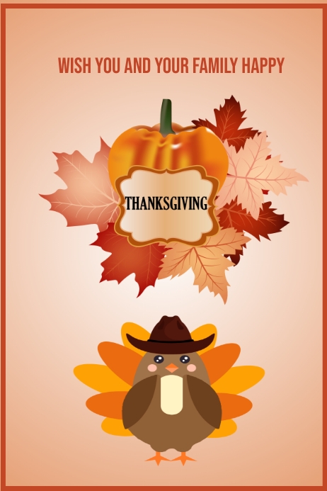 happy thanksgiving Template | PosterMyWall