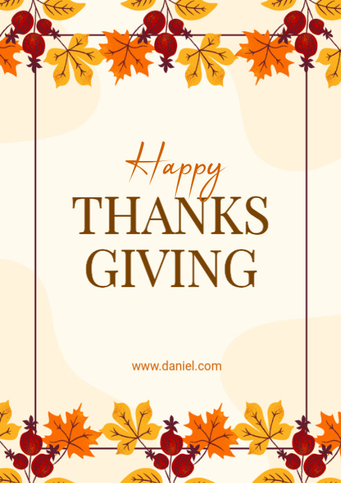 Happy Thanksgiving Template | PosterMyWall