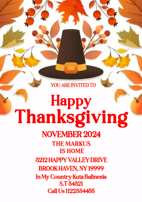 happy thanksgiving Template | PosterMyWall