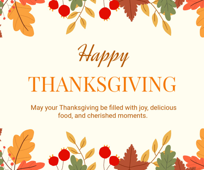 Happy Thanksgiving Template | PosterMyWall