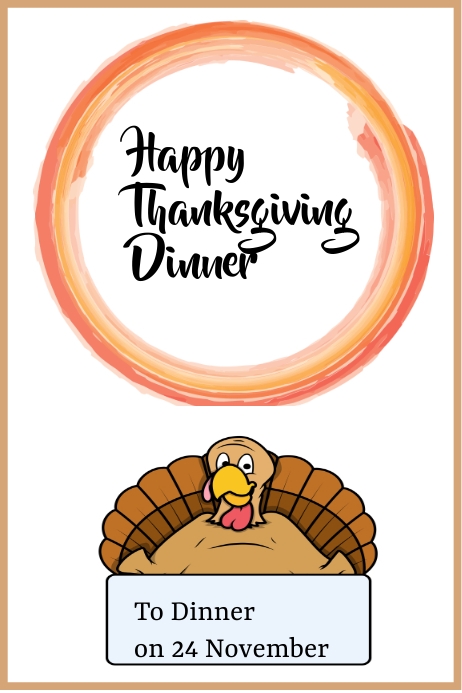happy thanksgiving dinner Template | PosterMyWall