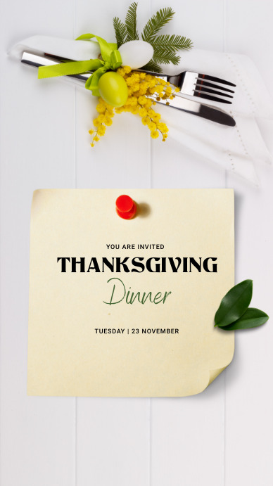 Copy of Happy Thanksgiving Dinner | PosterMyWall