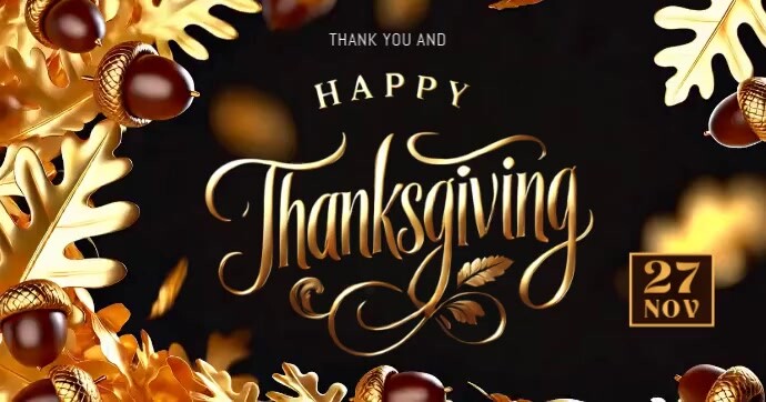 Copy of Happy Thanksgiving elegant design | PosterMyWall