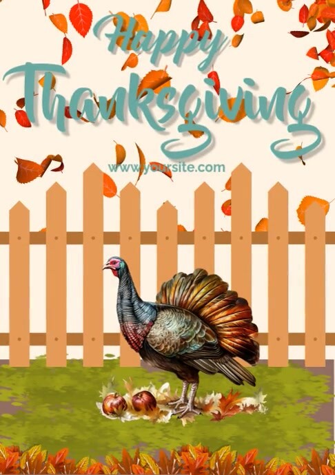 Plantilla de Happy Thanksgiving flyer template | PosterMyWall