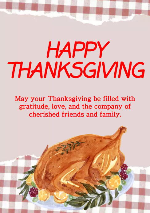 HAPPY THANKSGIVING GREETING CARD QUOTE TEMPLA Template | PosterMyWall