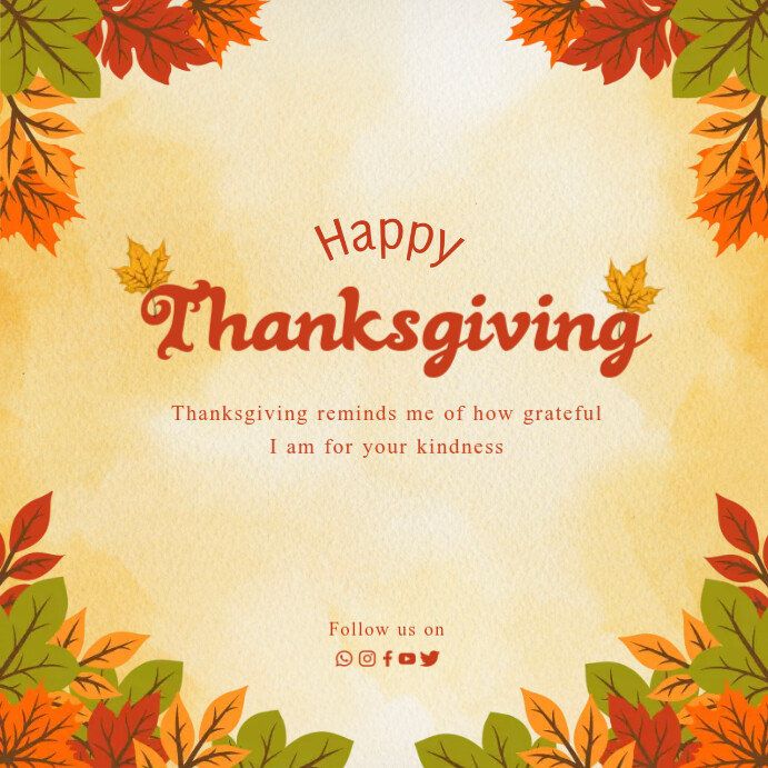 Happy Thanksgiving IG Post Template | PosterMyWall