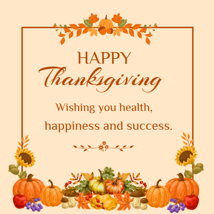 Copy of Happy Thanksgiving Instagram Post 2024 | PosterMyWall