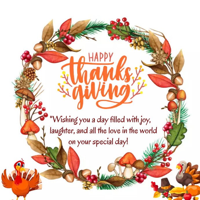 Happy Thanksgiving Instagram Post Template | PosterMyWall