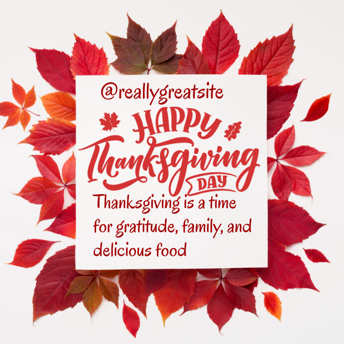 Happy Thanksgiving Instagram Post Template | PosterMyWall