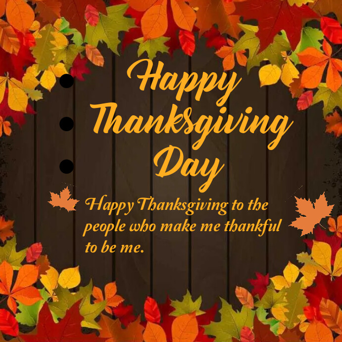 Happy Thanksgiving Instagram post Template | PosterMyWall
