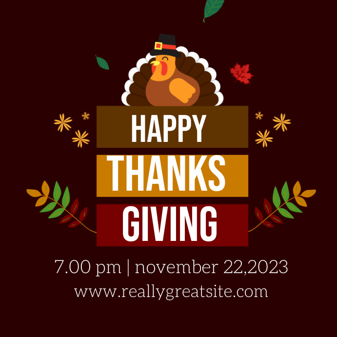 Plantilla de Happy Thanksgiving Instagram Post | PosterMyWall