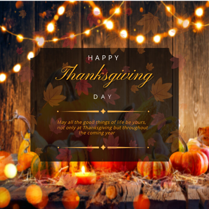Happy Thanksgiving Instagram post Template | PosterMyWall
