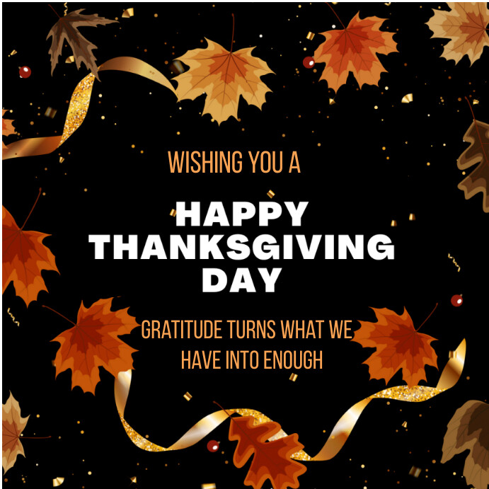 Happy Thanksgiving Instagram Post Template | PosterMyWall
