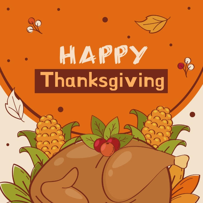 Plantilla de HAPPY THANKSGIVING INSTAGRAM POST | PosterMyWall