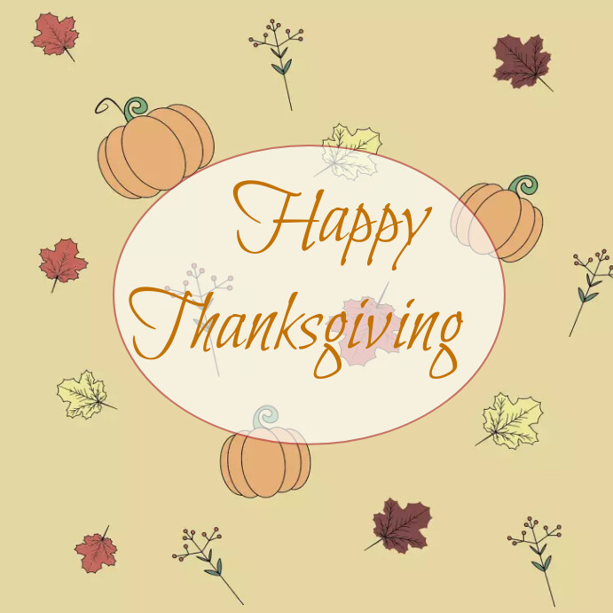 Plantilla de Happy Thanksgiving Instagram post | PosterMyWall