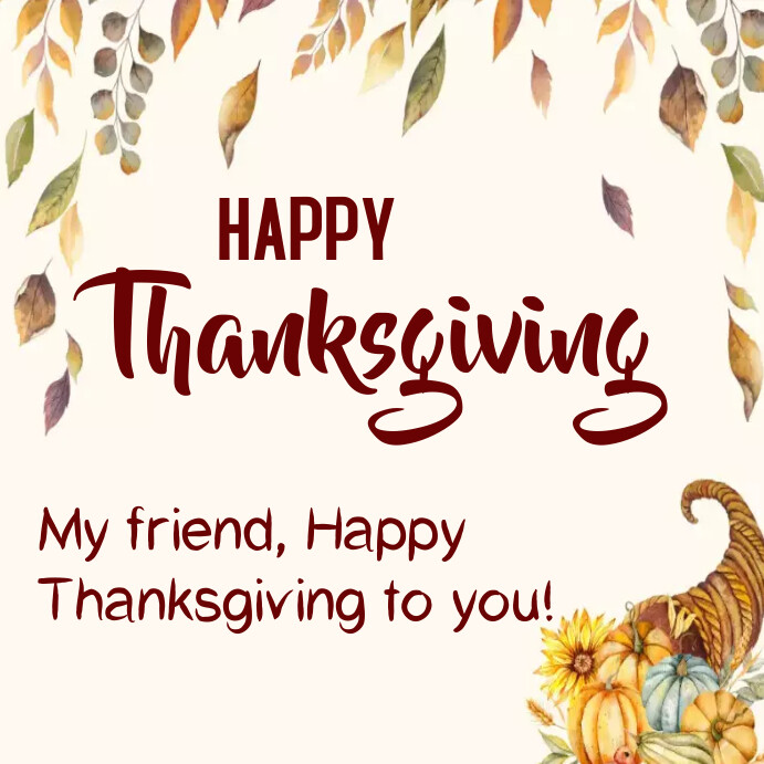 Happy Thanksgiving Instagram Post Template | PosterMyWall