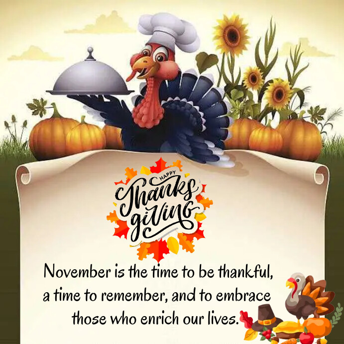 Happy Thanksgiving Instagram Post Template | PosterMyWall