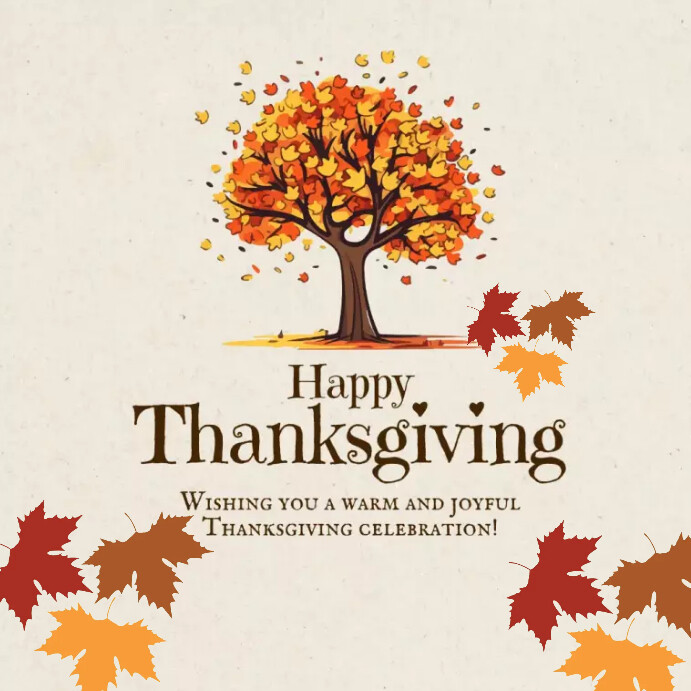 Plantilla de Happy Thanksgiving Instagram post | PosterMyWall