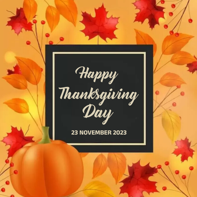 Happy thanksgiving Instagram post. Template | PosterMyWall