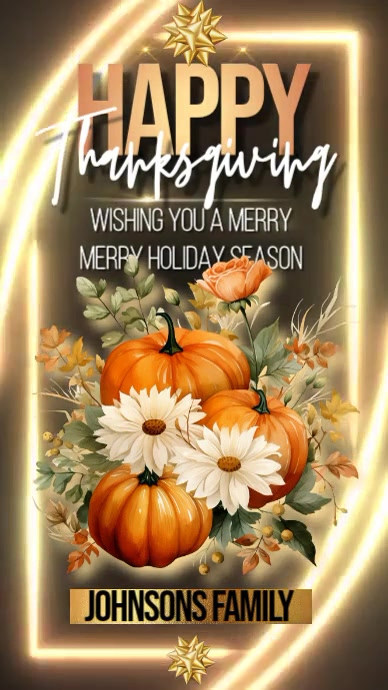 Happy Thanksgiving Instagram Story Post Template | PosterMyWall