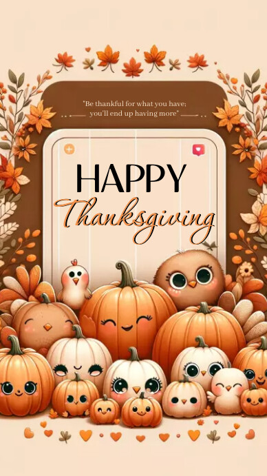 HAPPY THANKSGIVING ONLINE CARD TEMPLATE | PosterMyWall