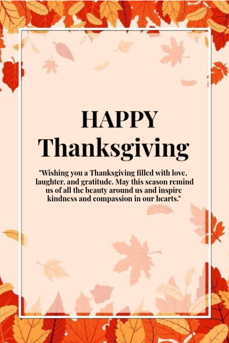 Happy thanksgiving online greeting card Template | PosterMyWall