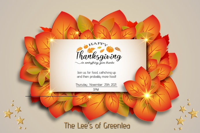 Happy Thanksgiving Party Template | PosterMyWall