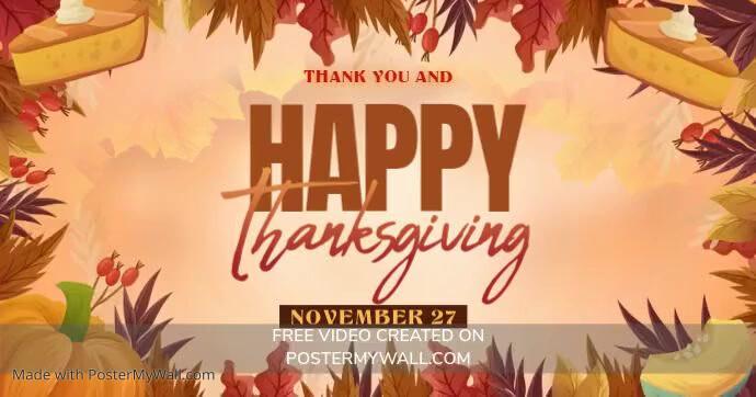 Plantilla de HAPPY THANKSGIVING POST | PosterMyWall