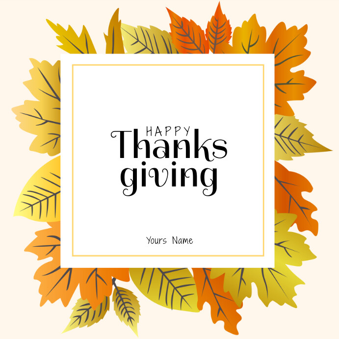 happy thanksgiving post Template | PosterMyWall