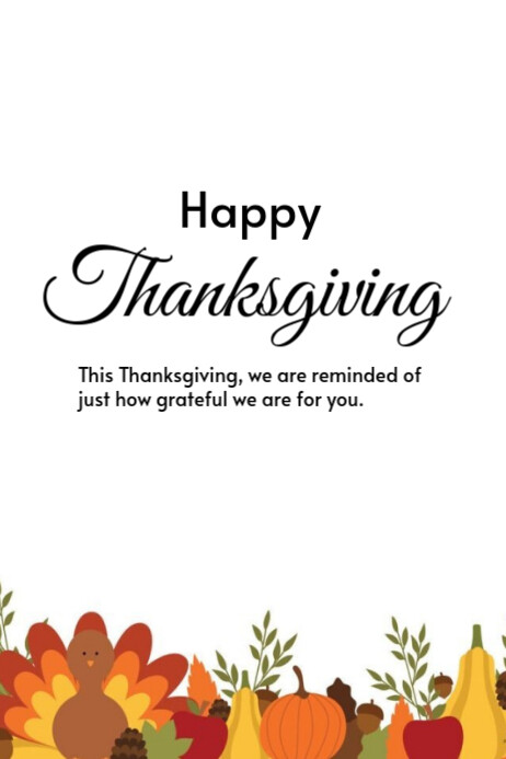 Happy Thanksgiving Poster 2024 Template | PosterMyWall