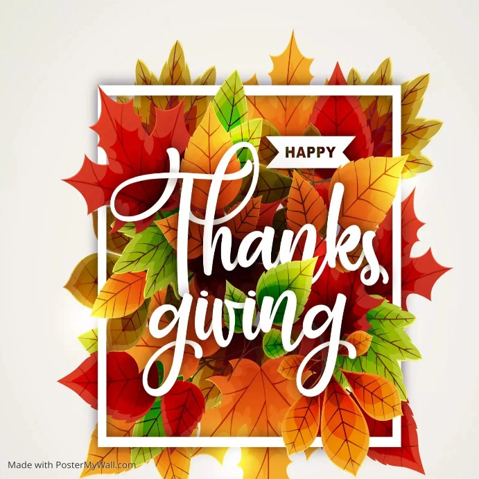 Happy Thanksgiving poster design flyer (1) Template | PosterMyWall