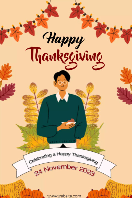 Happy Thanksgiving Poster Template | PosterMyWall