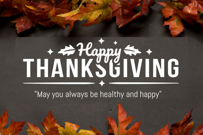 Happy Thanksgiving Poster Design Template | PosterMyWall