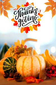 Happy Thanksgiving Poster Design Template | PosterMyWall