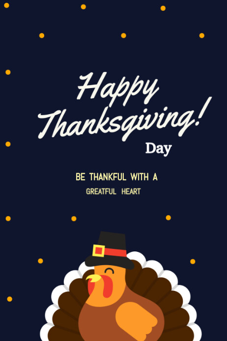 Happy Thanksgiving poster Template | PosterMyWall